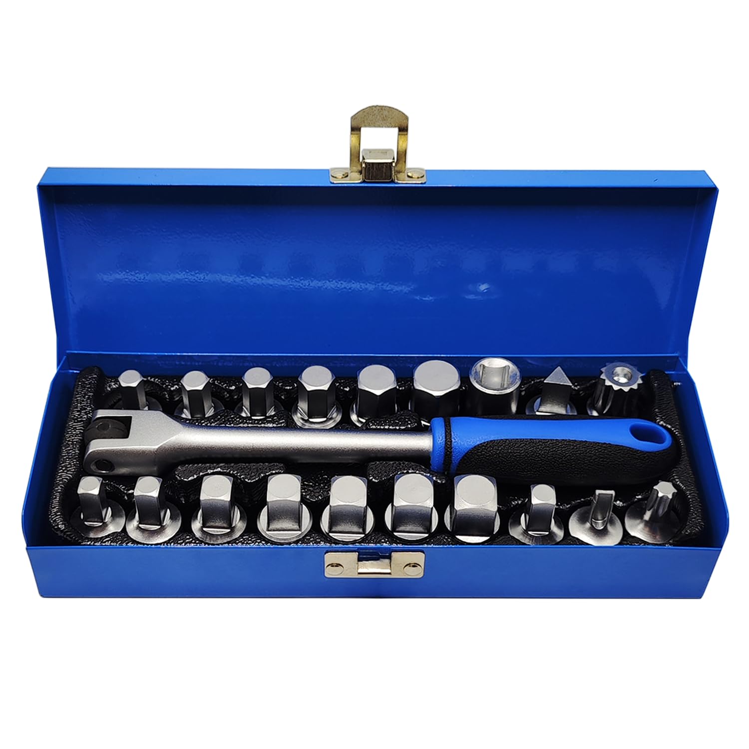 JEUCLEL 20PCS 3/8" Drive Oil Drain Sump Plug Key Set, Gearbox Hex ...