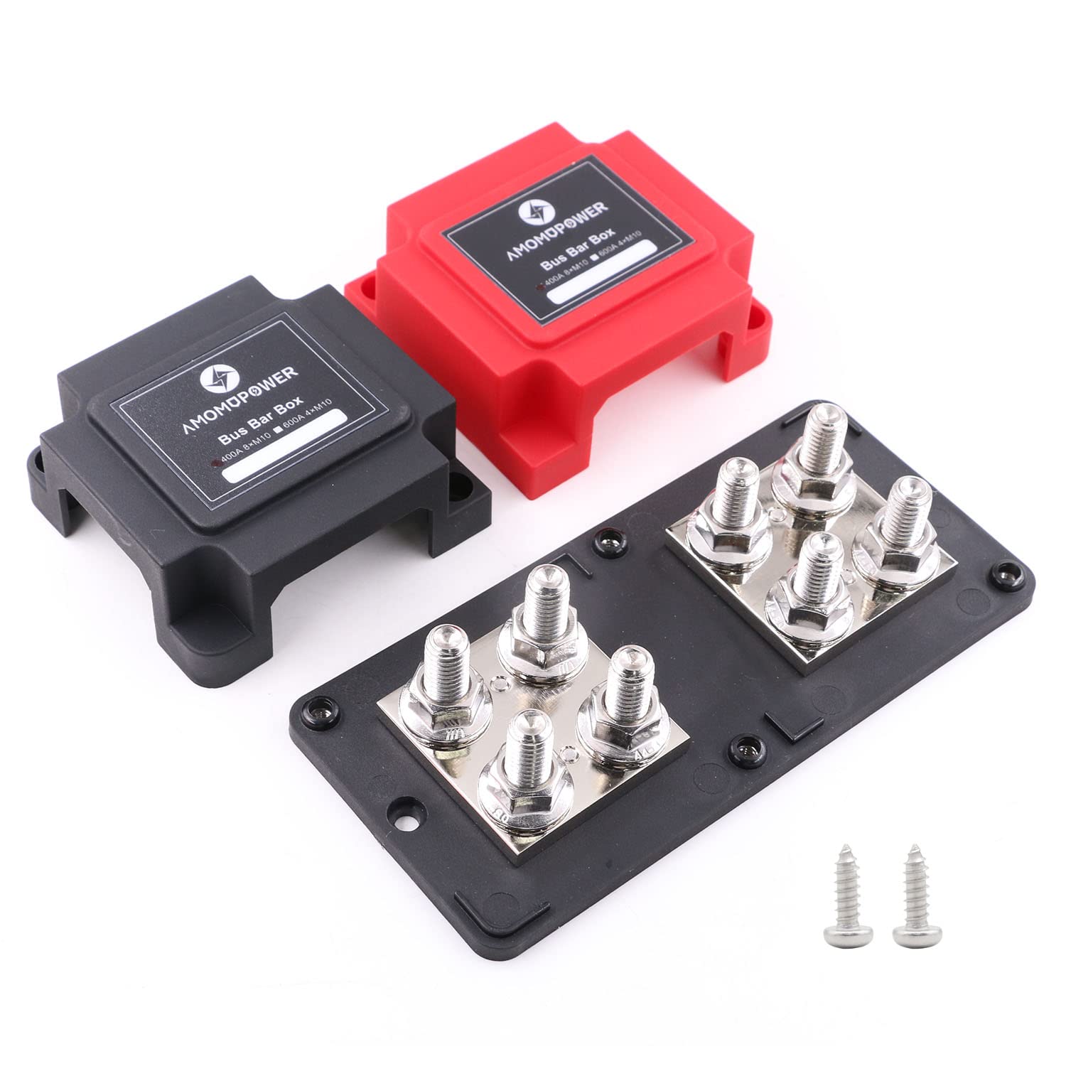 Mua Gloaso 400A Bus Bar 8x M10 Studs Terminals Power Distribution Block 12V- 48V DC Heavy-Duty ...