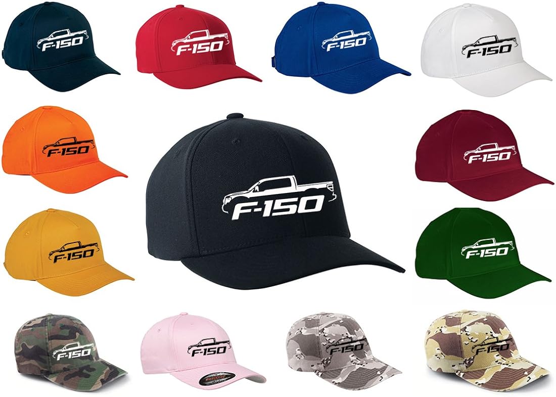 2009-14 Ford F150 F-150 Pickup Truck Classic Outline Design Flexfit hat ...