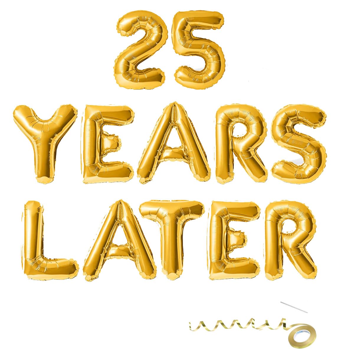 25 Years Later Balloon Banner,25th Anniversary Party Banner,Happy 25th ...