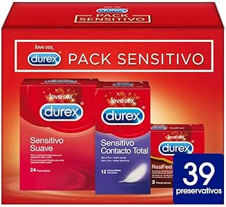 Durex Pack Preservativos Sensitivo Suave + Sensitivo Contacto Total ...