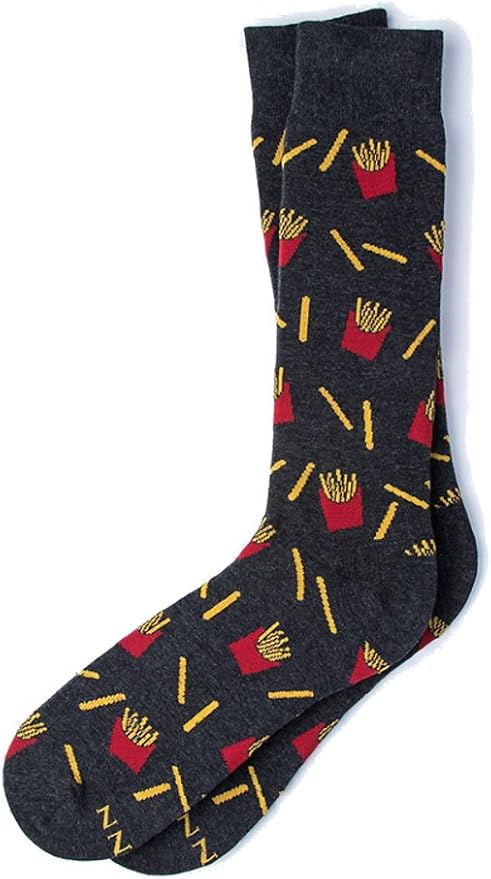 Amazon.com: Men's Hipster Funky French Fries Foodie Novelty Crew Dress ...