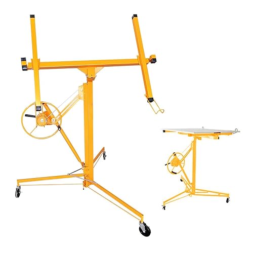 Axonl Drywall Lift Panel 11ft Drywall Lifter Rolling Hoist Jack ...