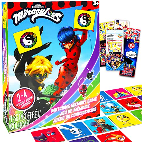 Zagtoon Miraculous Ladybug Memory Game Set Bundle with Miraculous ...