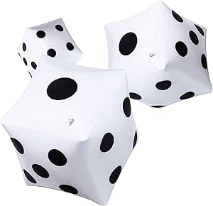 Amazon.com: 3 Pack Jumbo Inflatable Dice 12 Inch Giant Inflatable Jumbo ...