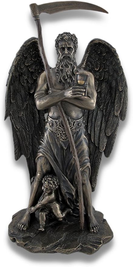 Chronos `Father Time` Standing with Child Playing at His Feet: Amazon ...