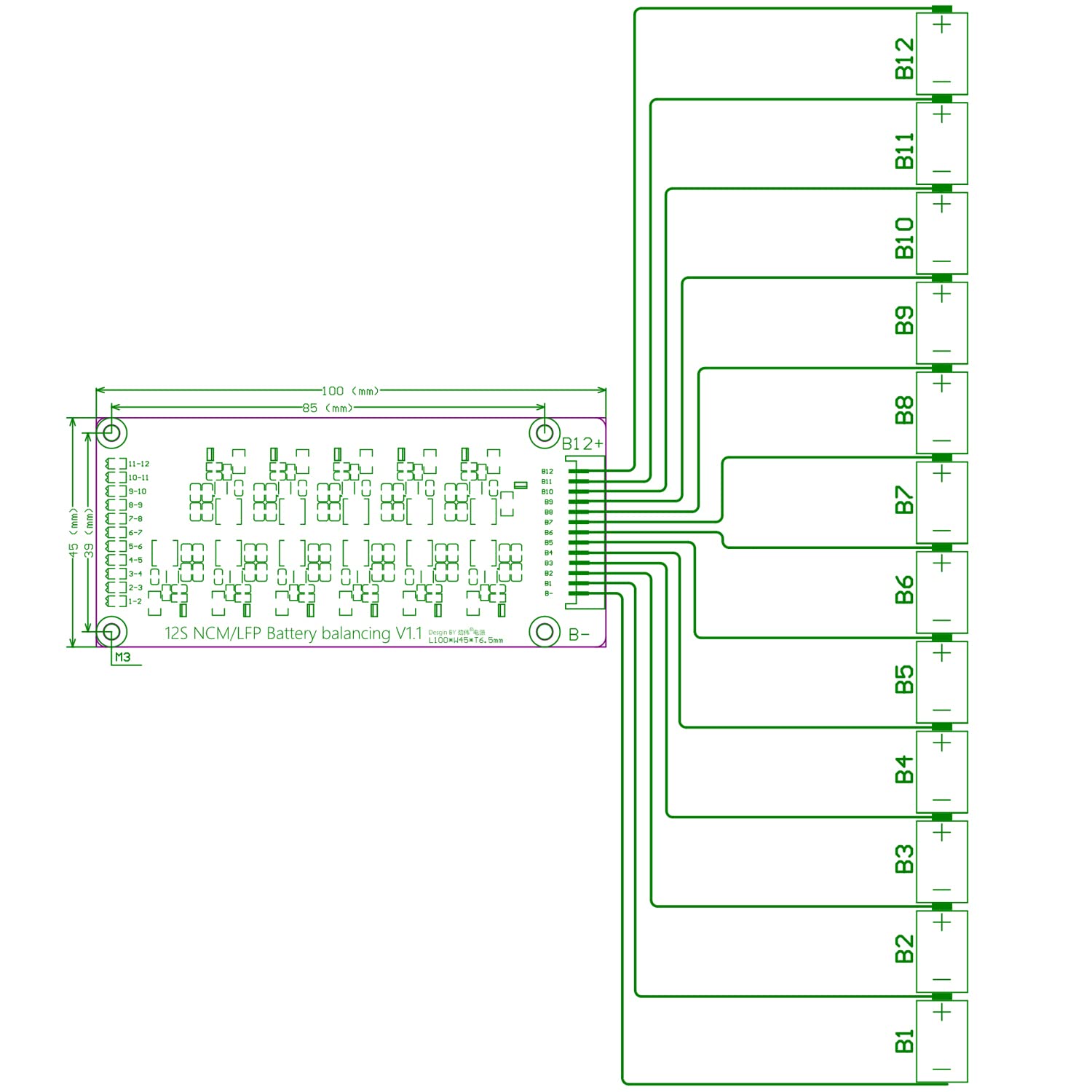 Mua 12S 36V 48V 50.4V 1.2A Li-ion Lipo Lifepo4 LFP Battery Active Equalizer BMS Balancer ...
