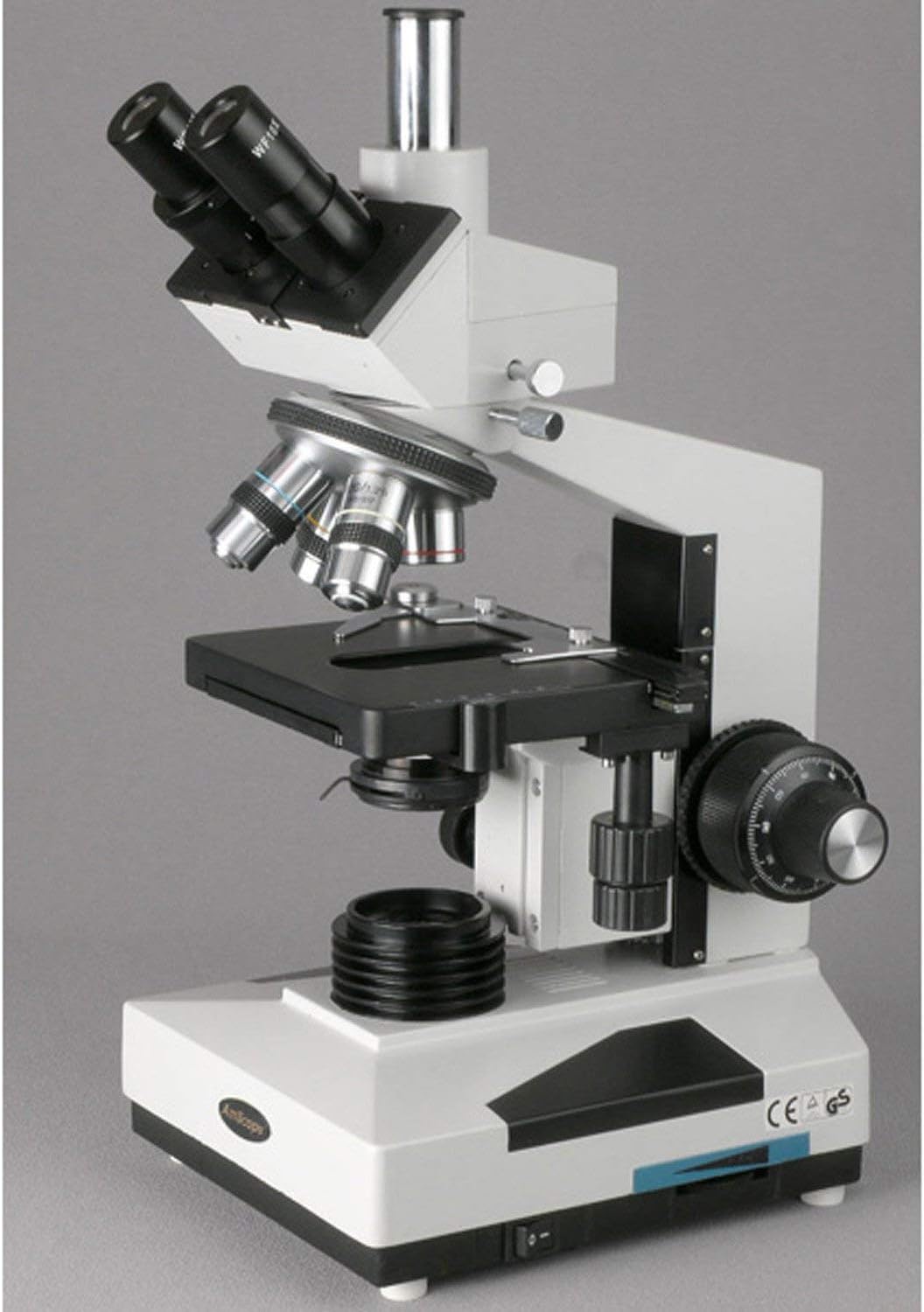 AmScope T400AB Compound Trinocular Microscope 40X-2000X Magnification ...