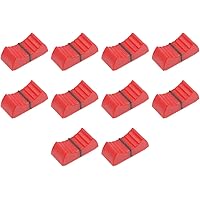 Amazon.com: uxcell Plastic Straight Slide Potentiometer Flat Push Knob Insert Shaft 4x1mm Red ...