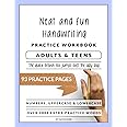 Neat and Fun Hand Writing Workbook For Adults and Teens: A Booklet To ...