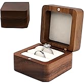 Amazon.com: WisePoint Personalized Wooden Ring Box, Mini Engagement Ring Holder Box with Single ...