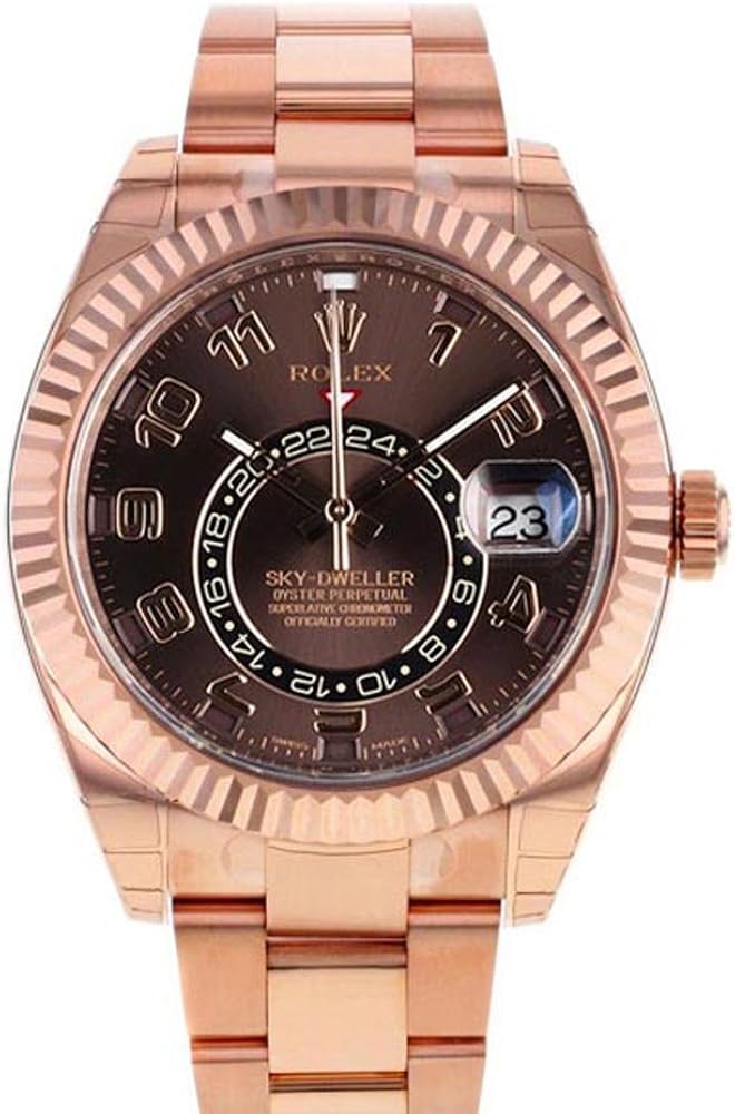 Amazon.com: Rolex Sky Dweller Chocolate Dial Rose Gold Men's Watch ...
