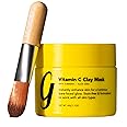 Amazon.com : Gleamin Turmeric Vitamin C Clay Mask & Mask Brush - Clay ...
