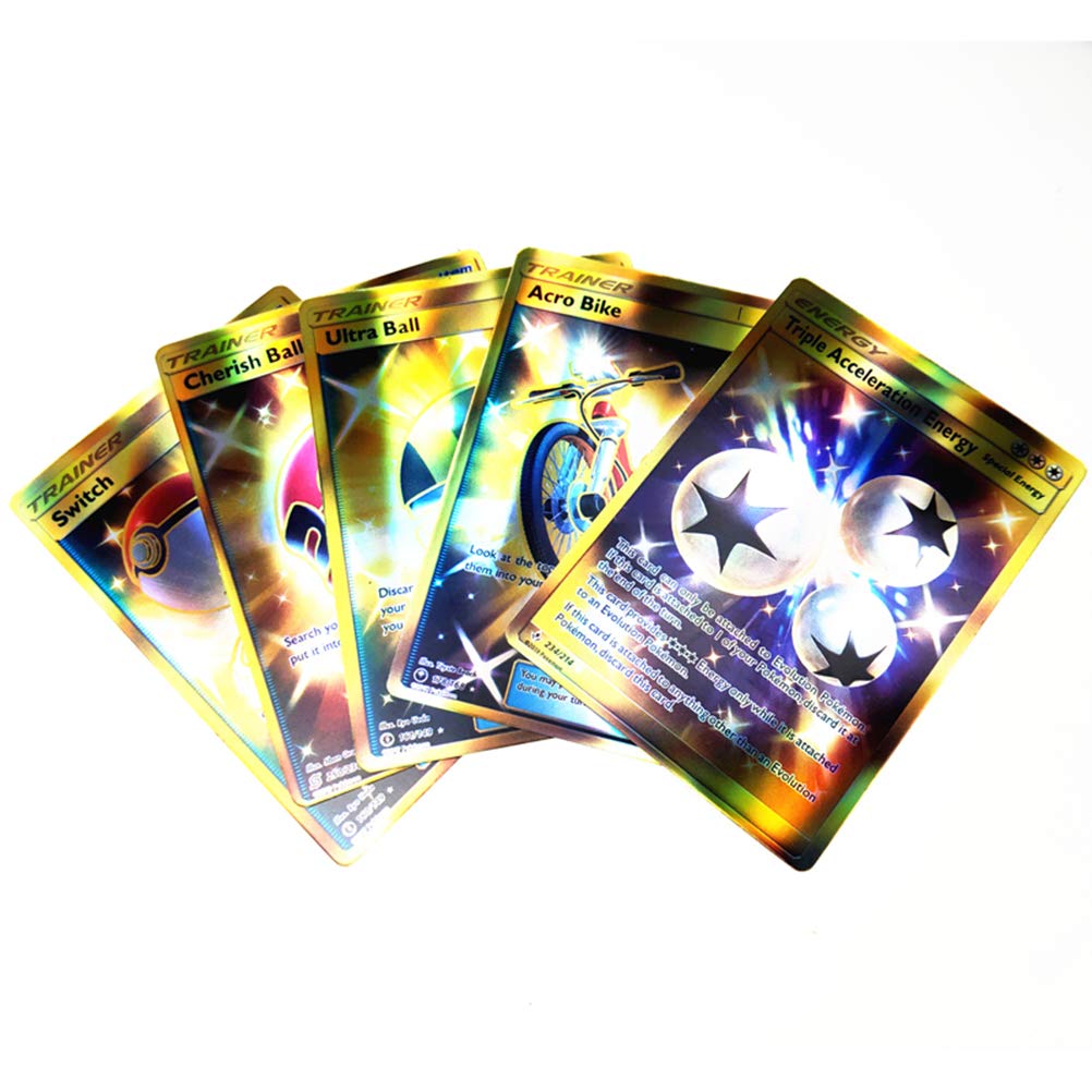 Saskate 100pcs Pokemon Shiny Card Pokemon Cards Pack Tcg Style ...