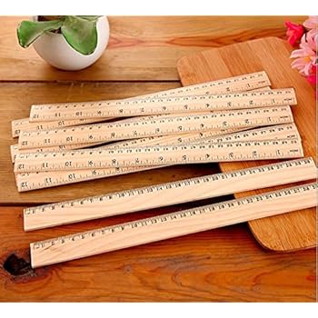 Amazon.com : Outus 12 Pack Wood Ruler Student Rulers Wooden School ...