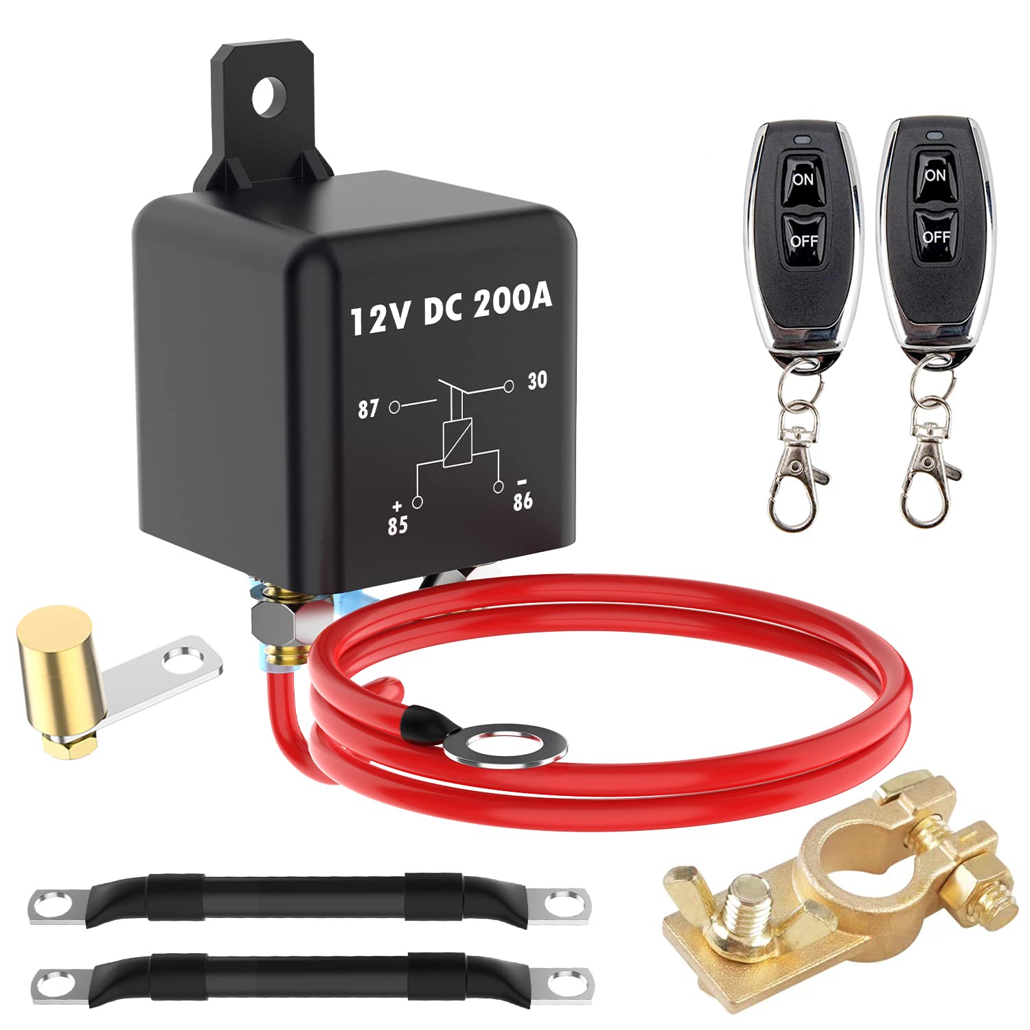 Mua Remote Battery Disconnect Switch Kit, 200A DC 12V Top Post Negative ...