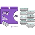 Amazon.com: joy Womens Razor Blade Refills, 8 Count, Purple, Lubrastrip ...