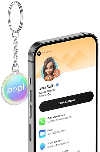 Popl Keychain Digital Business Card - Smart NFC Tag - Instantly Share ...