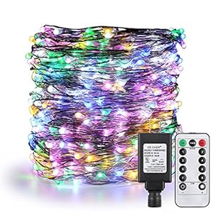 Dimmable LED String Lights Plug in with Remote, 175Ft 500LEDs Silver ...
