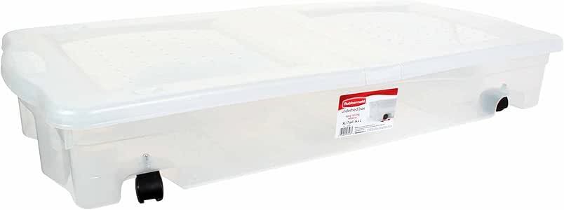 Amazon.com: Rubbermaid Slimfit Wheeled Underbed Storage Box: Home & Kitchen