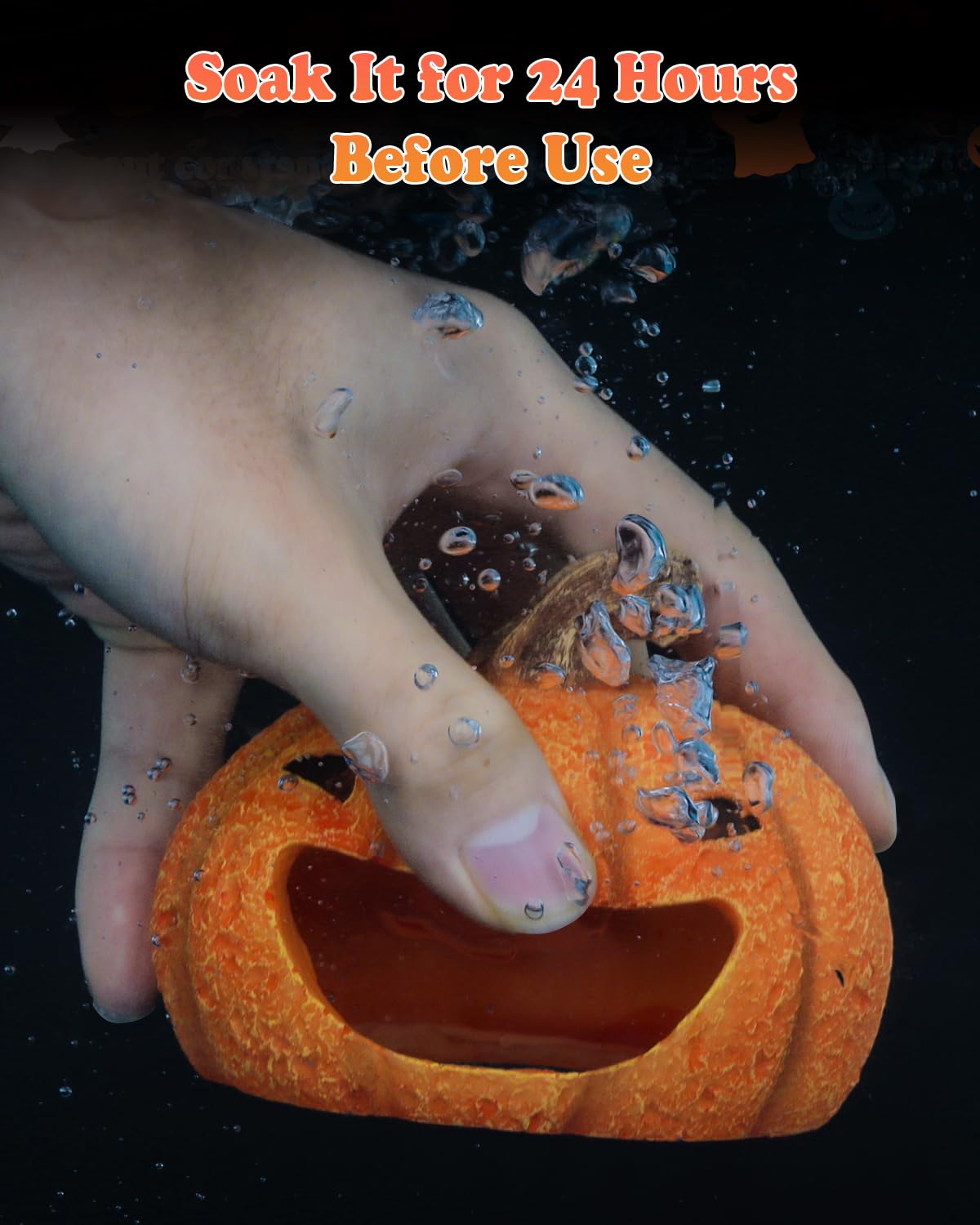 Mua Uniclife Halloween Aquarium Decoration Resin Pumpkin House Ornament ...