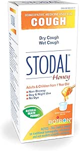 Boiron Stodal Adult Honey Syrup, 200ml, Homeopathic Medicine for Dry ...