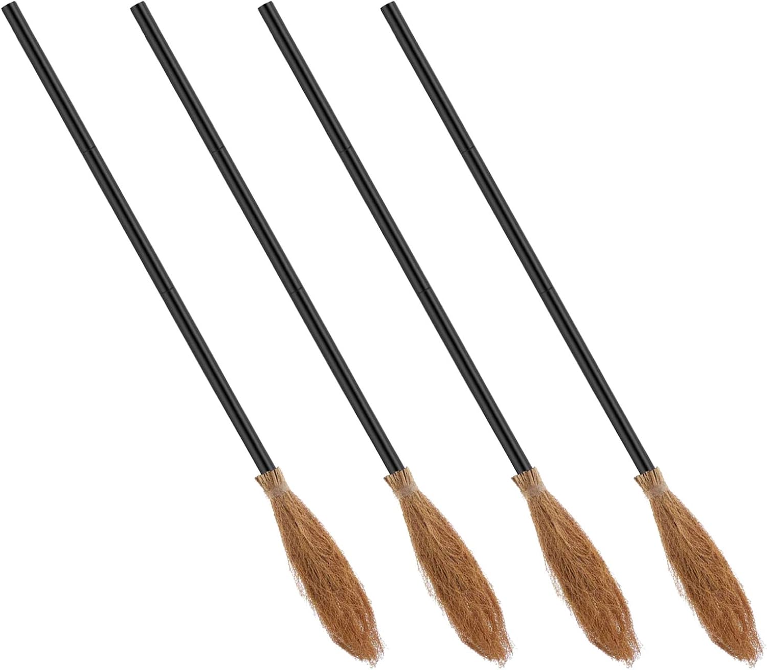 Amazon.com: Onene 4 Pack Halloween Witch Broom Plastic Witch Broomstick ...