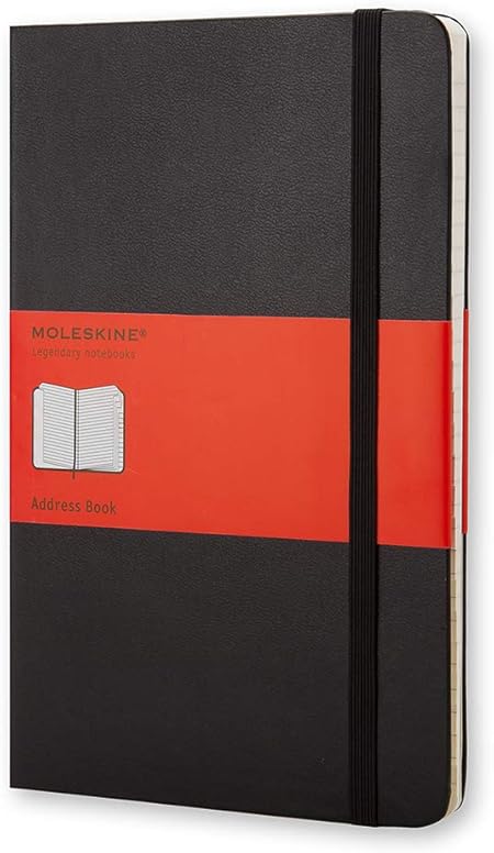 Amazon.com : Moleskine PRO Address Book, Hard Cover, Large (5" x 8.25 ...