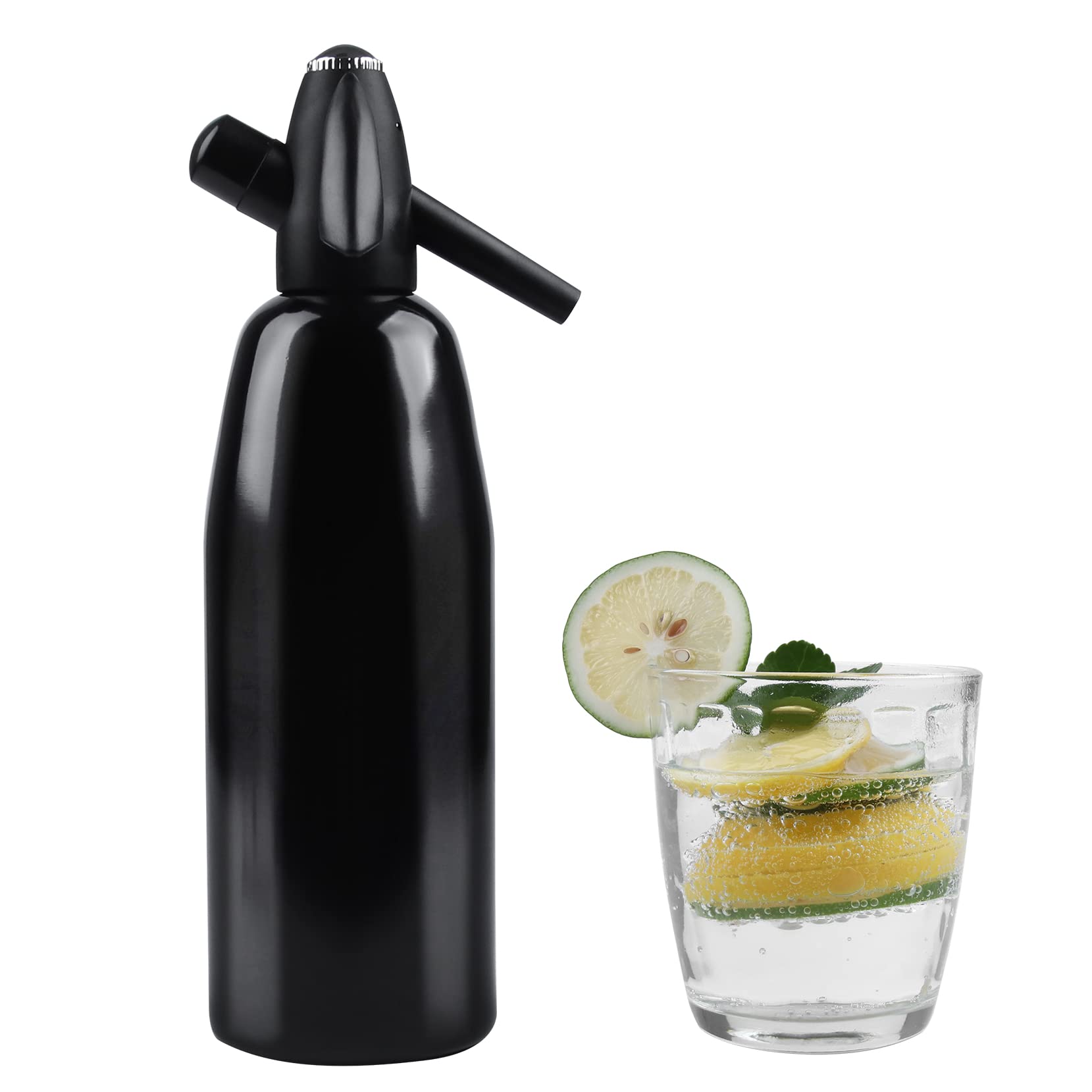 KOUPOURA Soda Siphon, Upgraded 1L Seltzer Maker Seltzer Siphon Portable ...