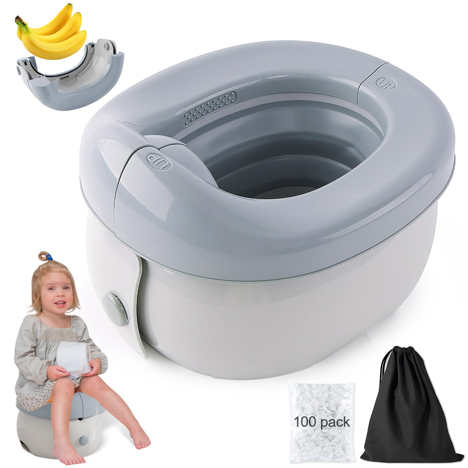 Fabulas Travel Potty, Portable Potty Seat for Toddler Travel with ...