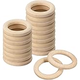 Amazon.com: uxcell 1Pcs 125mm(5-inch) Natural Wood Rings, 15mm Thick ...