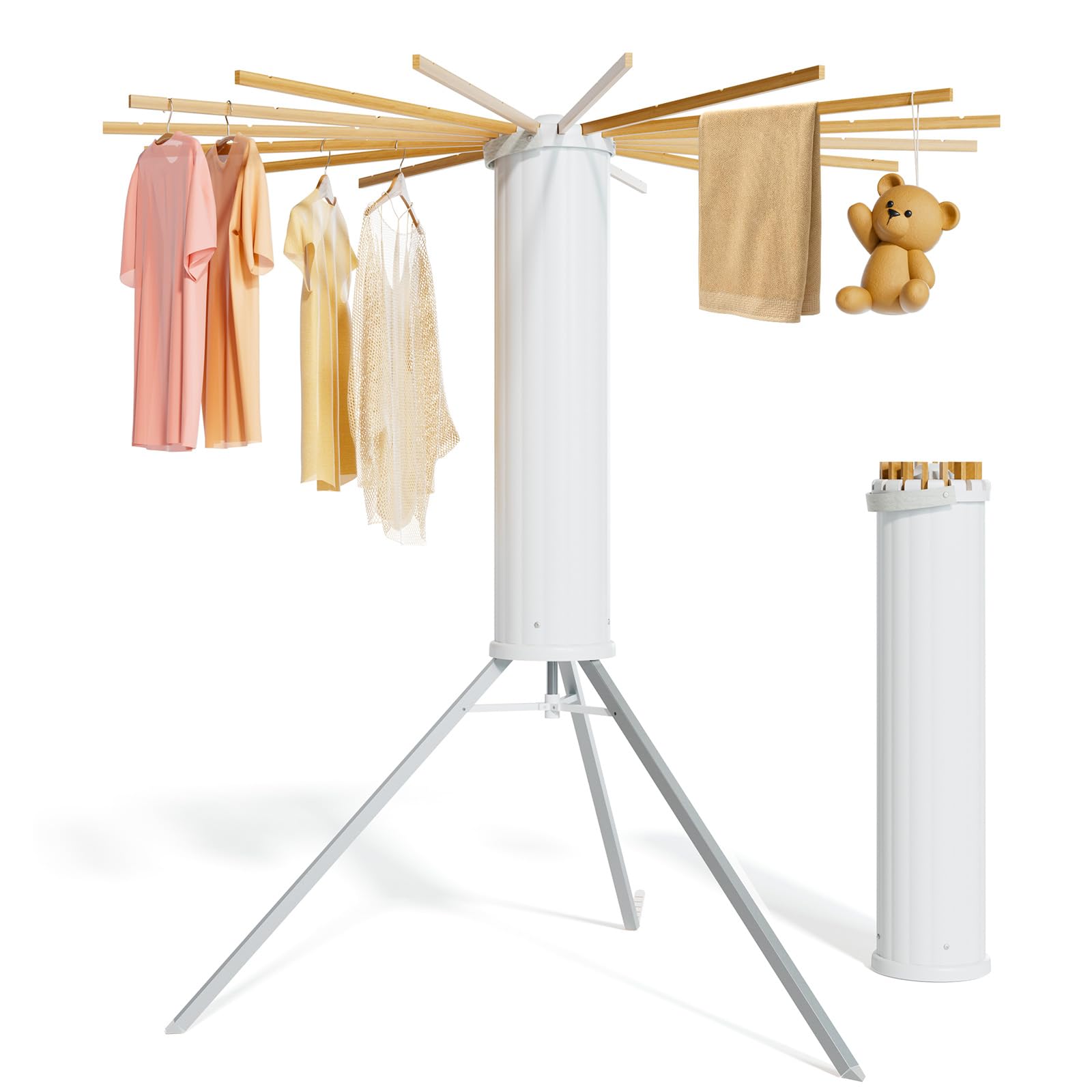 ColtKing Tripod Clothes Drying Rack, Upgraded Octopus Clothes Drying ...