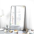 Amazon.com: FINEWF 24x16 Arch Mirror Rectangle Wall Mounted Aluminum ...