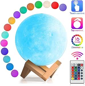 YouOKLight Moon Lamp, 16 Colors LED Moon Light with Stand & Remote ...