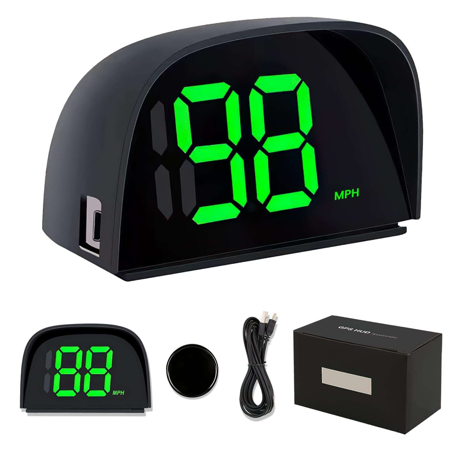 GPS Digital Speedometer for Car MPH Universal HUD Speed Meter with LED ...