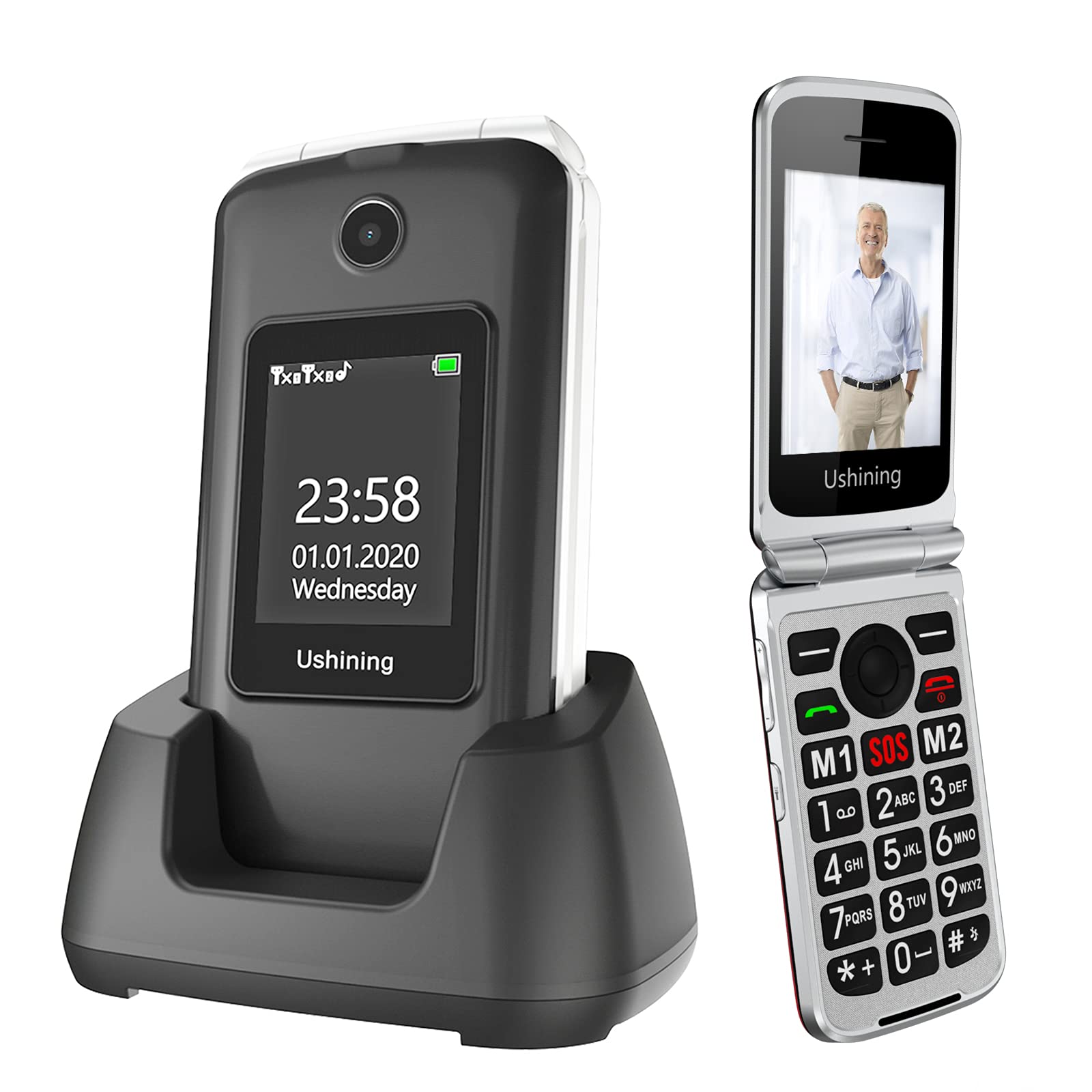 Mua USHINING 3G Unlocked Senior Flip Phone Dual Screen T mobile Flip ...