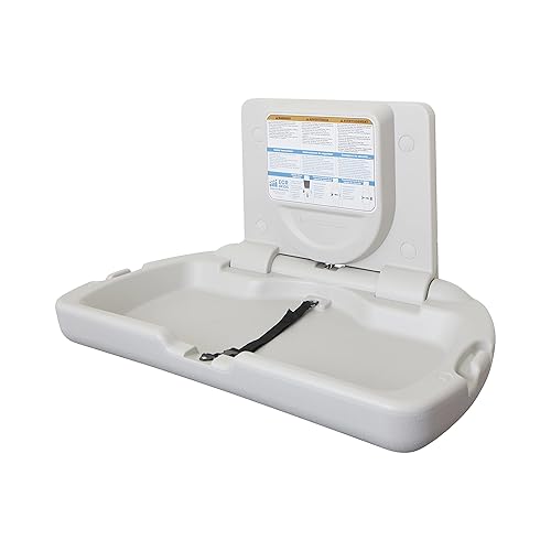 ECR4Kids Horizontal Wall-Mounted Changing Station with Slim Back, Baby ...