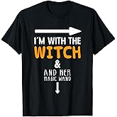 Amazon.com: I´m With The Witch | Couples Costume For Halloween T-Shirt ...