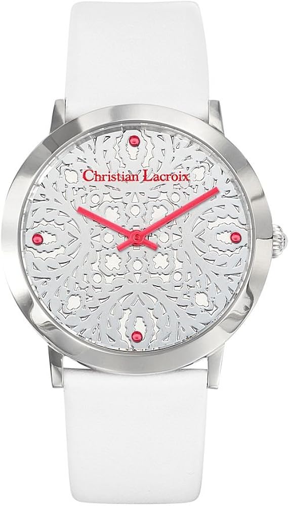 Christian Lacroix Femme Analogique Quartz Montre avec Bracelet en Cuir ...