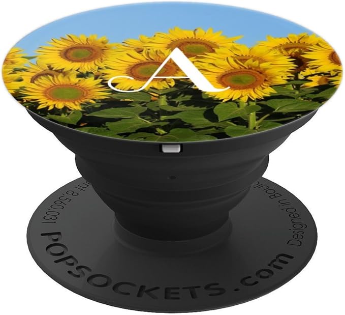 Amazon.com: Vintage Monogram A Sunflower Popsocket for Cell Phone ...
