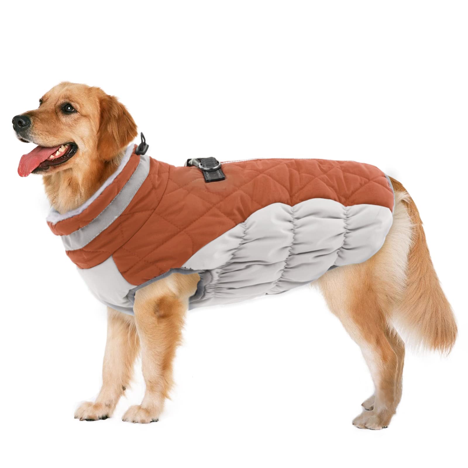 Lelepet Warm Dog Winter Coat Dog Coat Fleece Dog Jacket with Built in ...