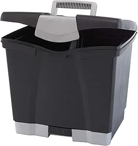 Amazon.com : Storex Portable File Box with Bottom Drawer, Letter Size ...