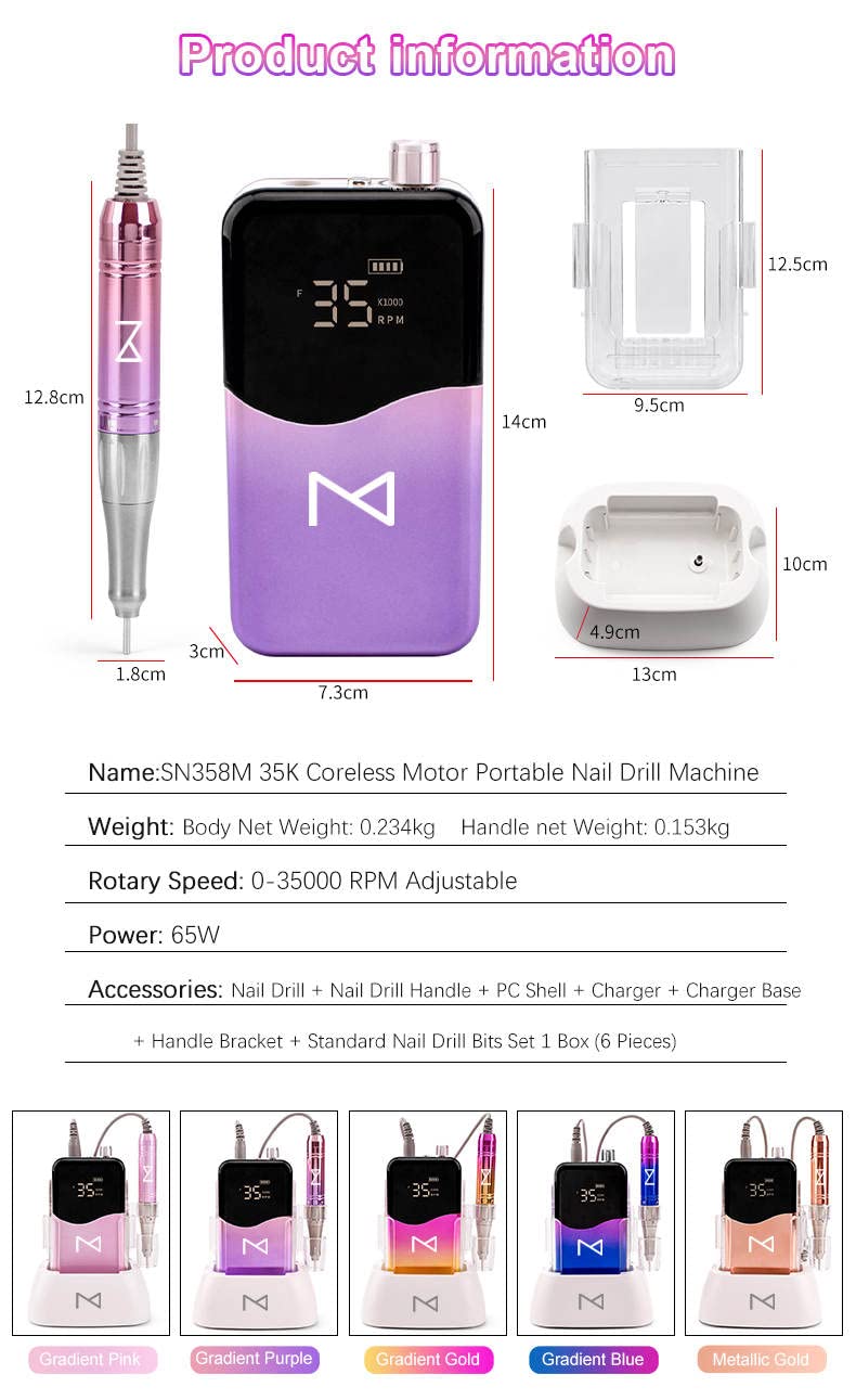 Mua Mase Nail Drill Professional - 2-in-1 Cordless Electric Nail Drill ...