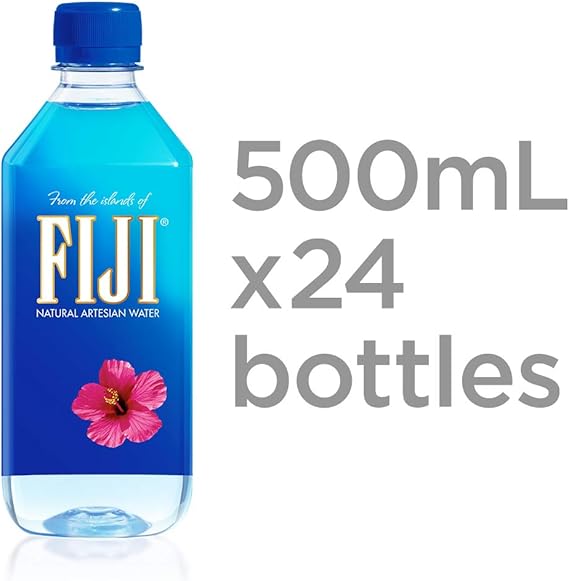 Fiji Water Fiji Natural Artesian Water, 16.9-Ounce Bottles (Pack of 24 ...