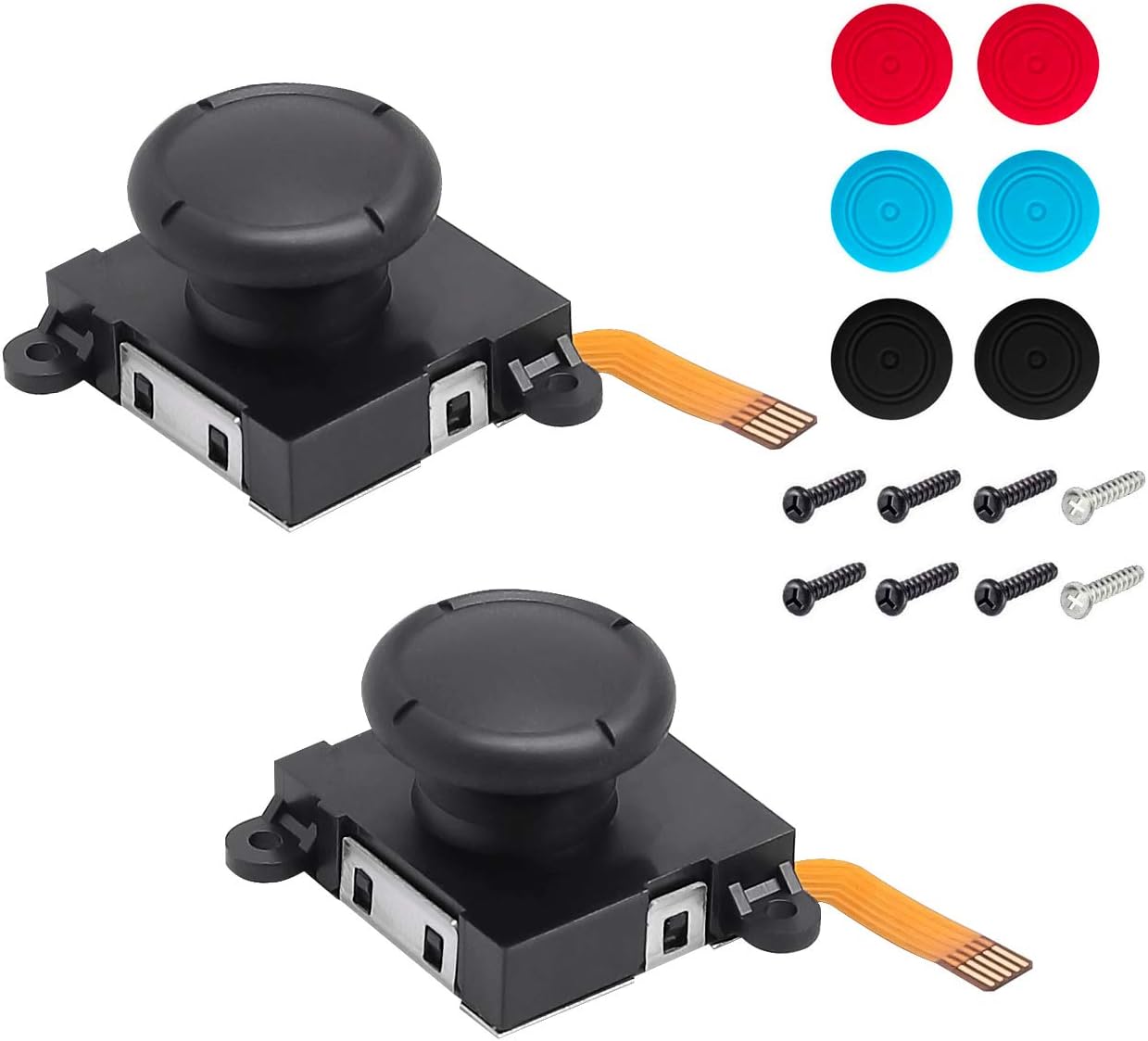Ginkano 2 Pack Replacement Analog 3D Button Thumbstick Stick Joystick ...
