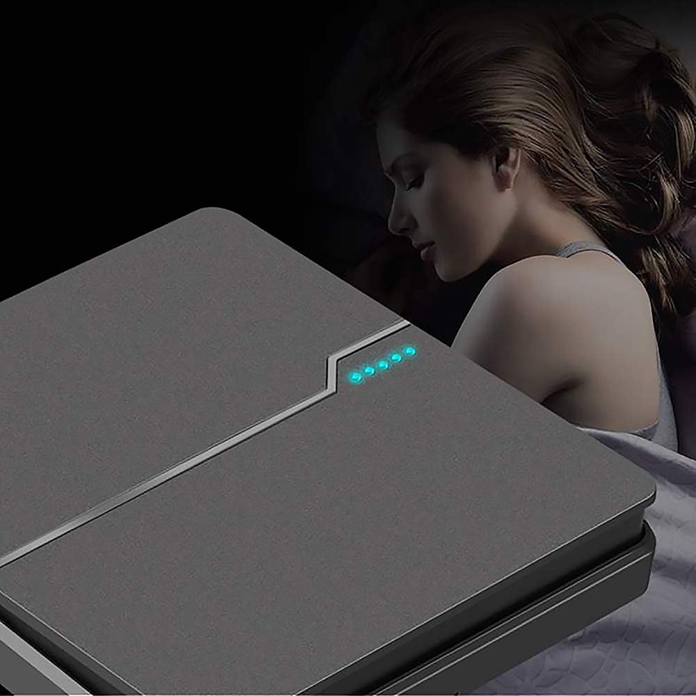 Grey Wall Switch 1/2/3 Gang 2 Way Light Switch On/Off Wall Switch Interruptor Push Button Rocker ...