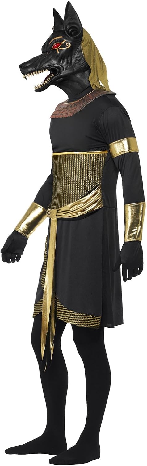 Adults Smiffy's Anubis Costume Egyptian God Fancy Dress: Amazon.co.uk ...