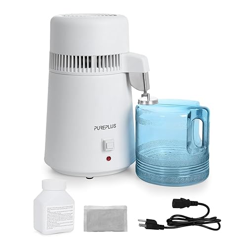 PUREPLUS Water Distiller, 4L Distilling Purifier, with Container, 750W ...
