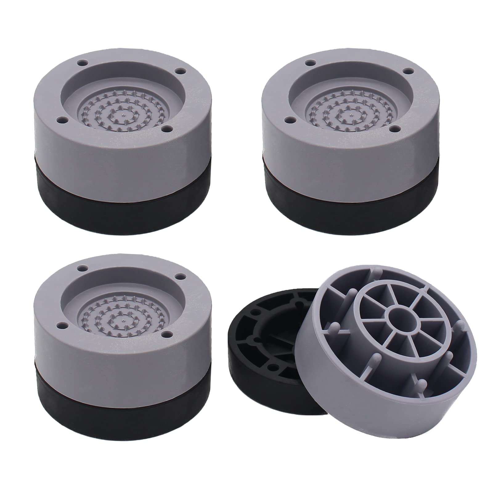 HANIHUA 4 Pack Round Bed Furniture Risers 1 inch Adjustable Bed Lifts ...