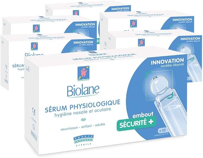 Biolane – Sérum Physiologique – Pour nettoyer le nez ou les yeux du bébé en toute sécurité – Lot ...